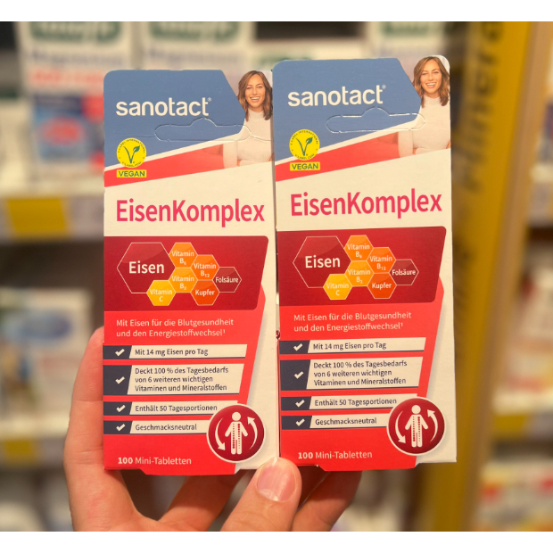 [Sanotact] Viên Uống Sắt, Đồng và 5 Loại Vitamin (nội địa Đức) 100 viên ...