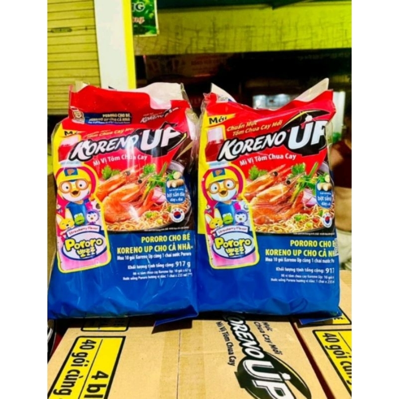 [1 THÙNG 20 gói] MÌ KORENO UP VỊ TÔM CHUA CAY | Shopee Việt Nam