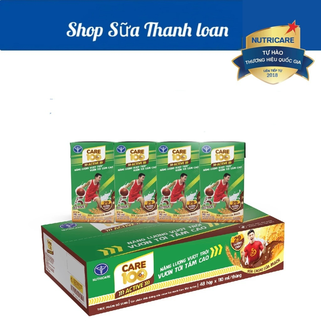 [HSD T6-2025] Thùng 48 Hộp Sữa nước Nutricare Care 100 Active 110ml Ca ...