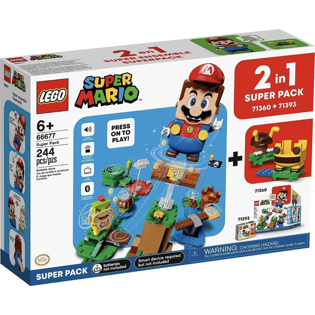 [HAPPY BRICKS] LEGO SUPER MARIO 66677 - SUPER PACK 2IN1 71360+71393 ...