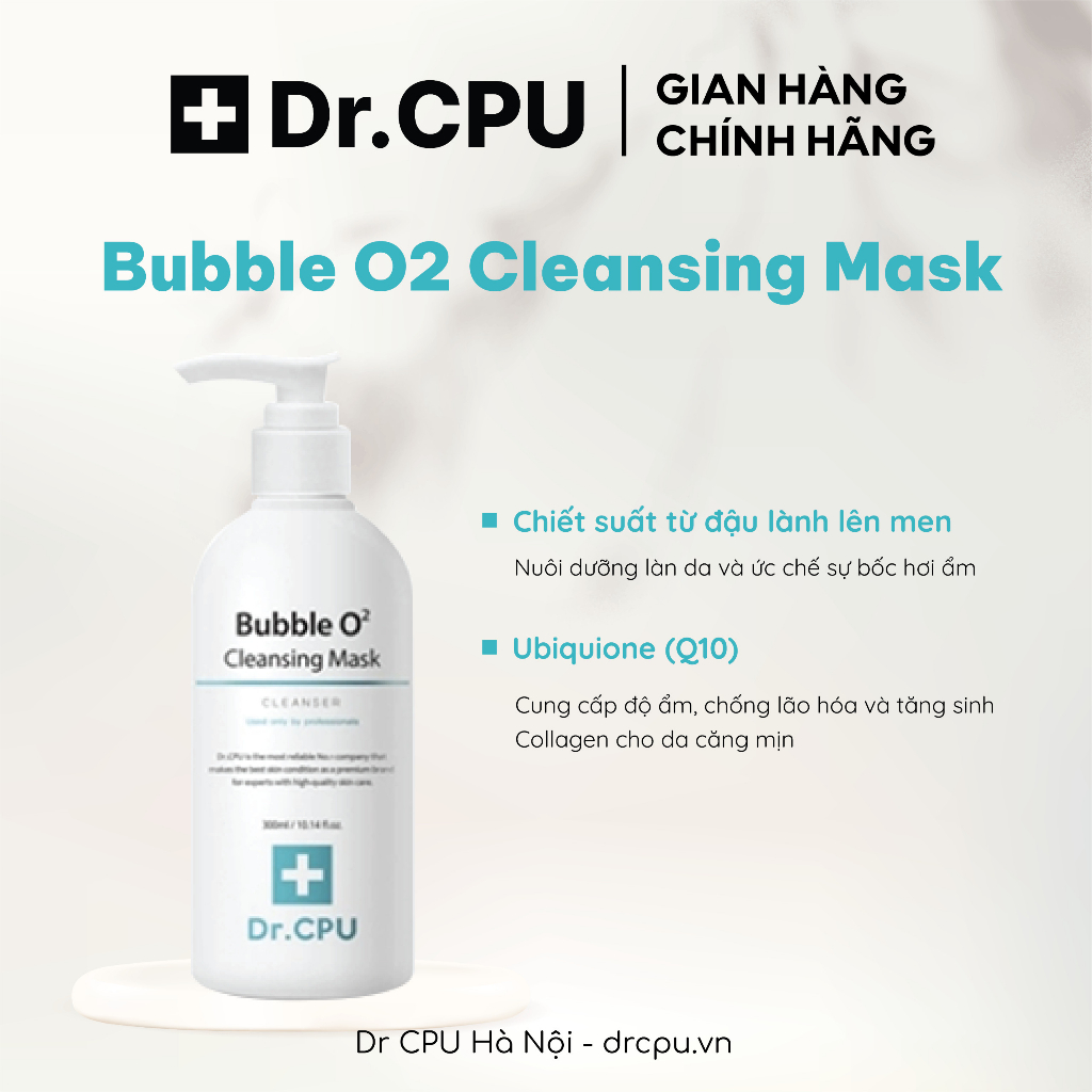Mặt Nạ Oxy Làm Sạch Sâu Dr. CPU Bubble O2 Cleansing Mask 300ml | Shopee ...