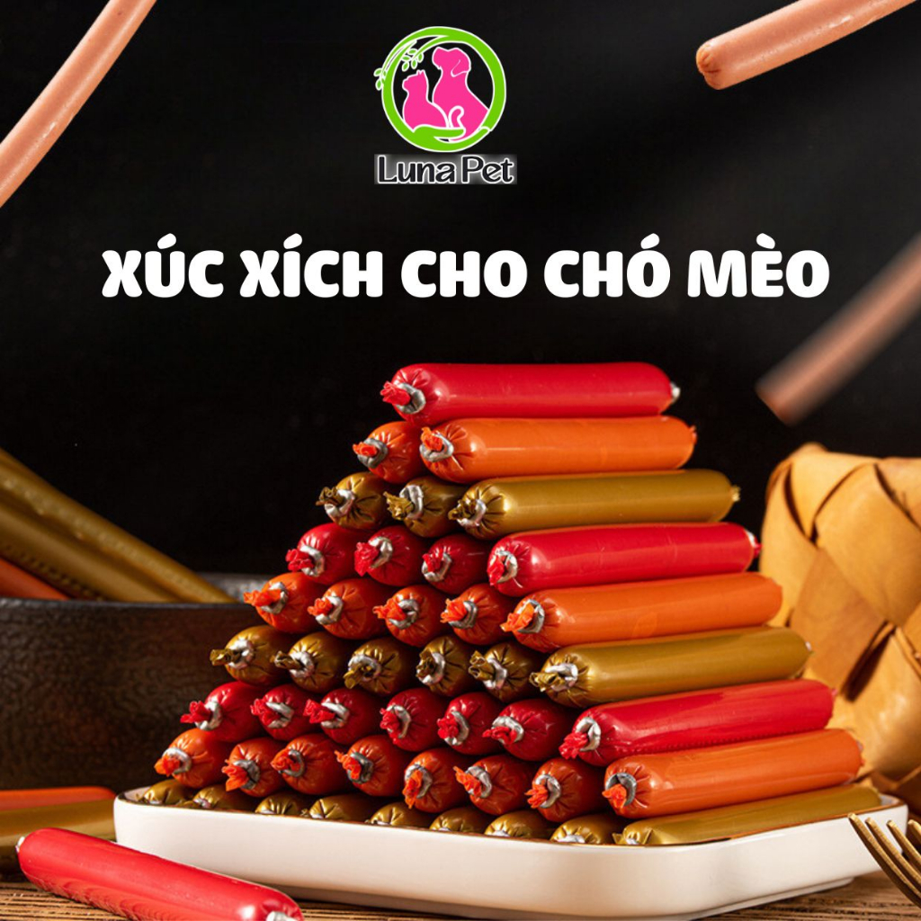 Xúc xích cho chó mèo giàu dinh dưỡng Luna Pet, Xúc xích tươi giàu dinh ...