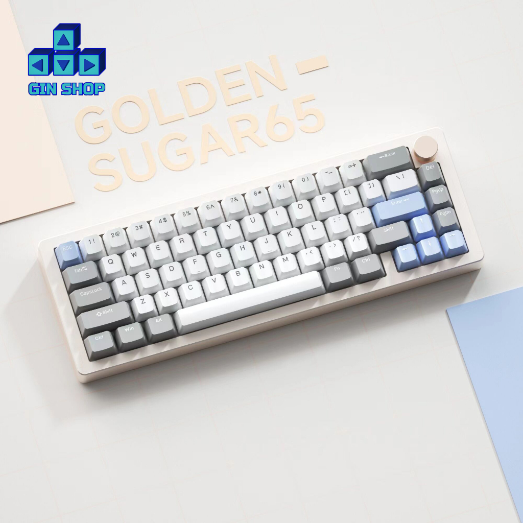 Bàn Phím Cơ Sugar 65 KeyBoard / Hotswap / Mạch Xuôi / Led RGB / Case ...