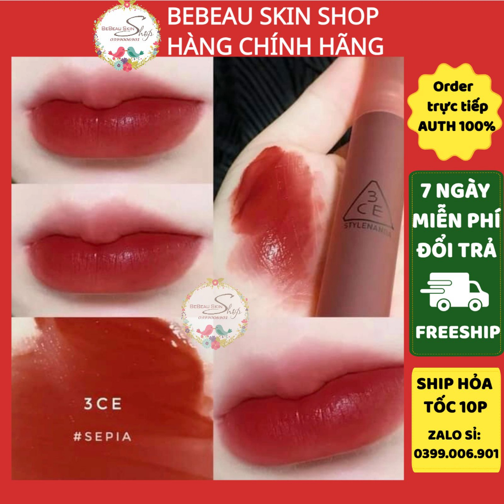 Son Kem 3CE 3CE Blur Water Tint Cho Viền Môi Mờ Ảo Không Lem Sepia ...