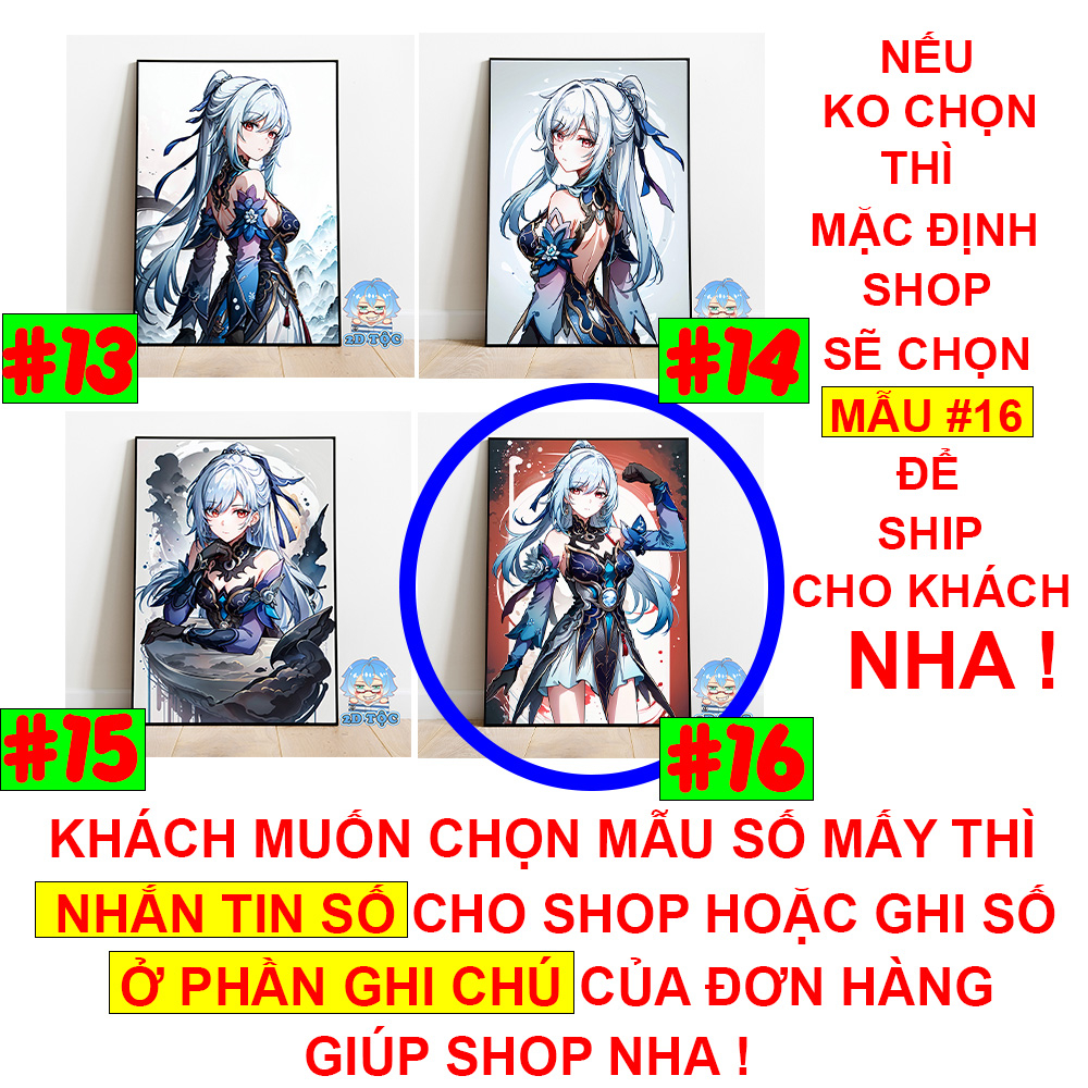 Tranh Poster A3 Jingliu Kính Lưu Game Honkai: Star Rail Chất Liệu Giấy ...