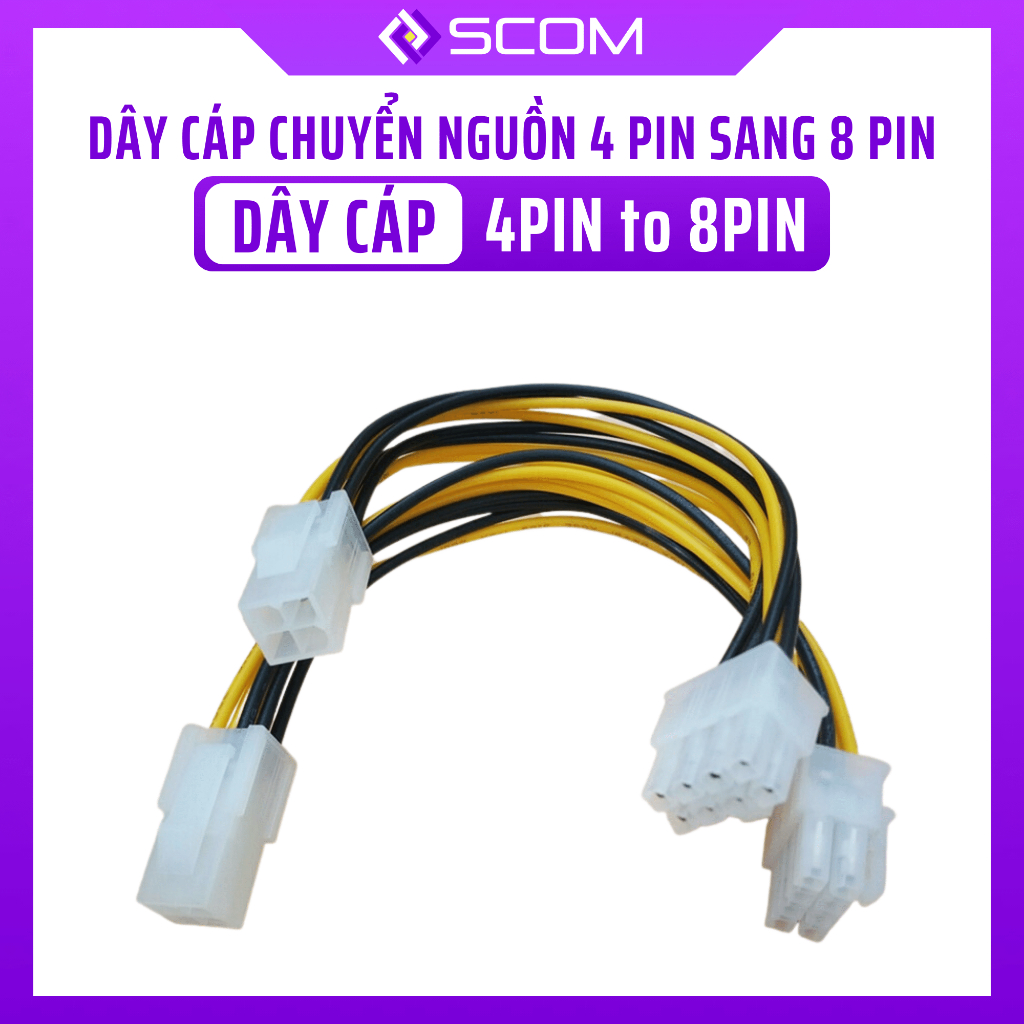 Dây cáp chuyển nguồn CPU mainboard từ 4Pin sang 8Pin | Shopee Việt Nam
