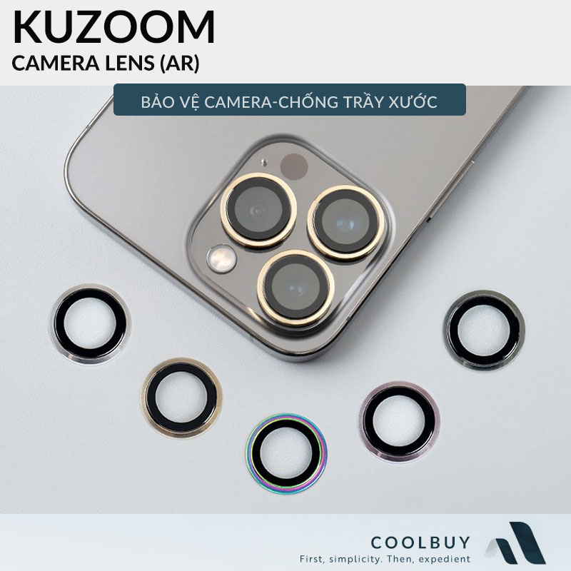 Kính Cường Lực Bảo Vệ Camera Lens KUZOOM-AR 2 Tầng Có Khung Tự Dán ...