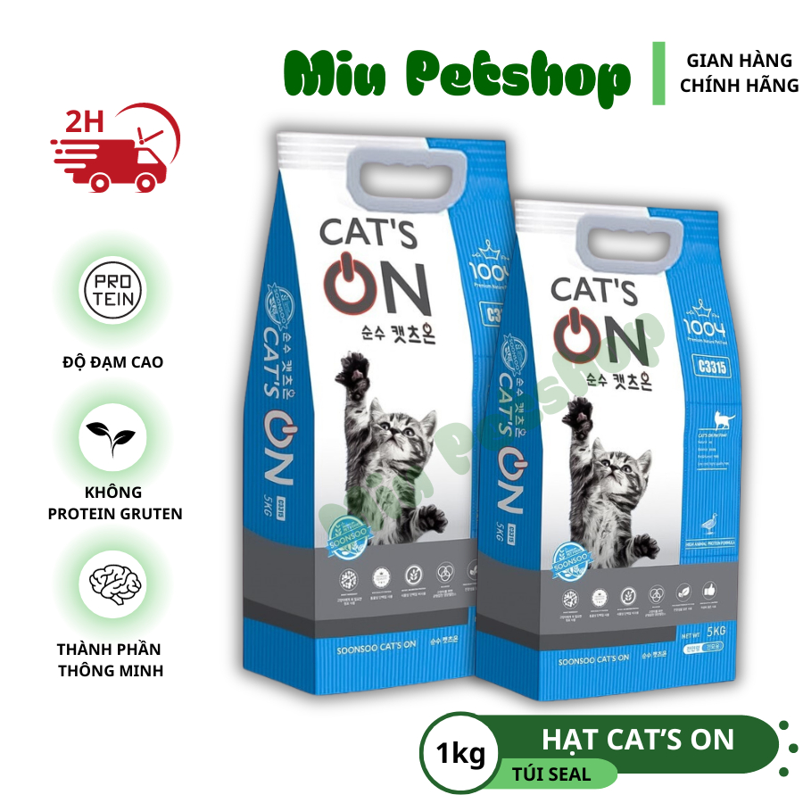 Hạt cho mèo CatsOn Chi.a Túi 1kg,Hạt cho mèo mọi lứa tuổi Cat On xuất ...