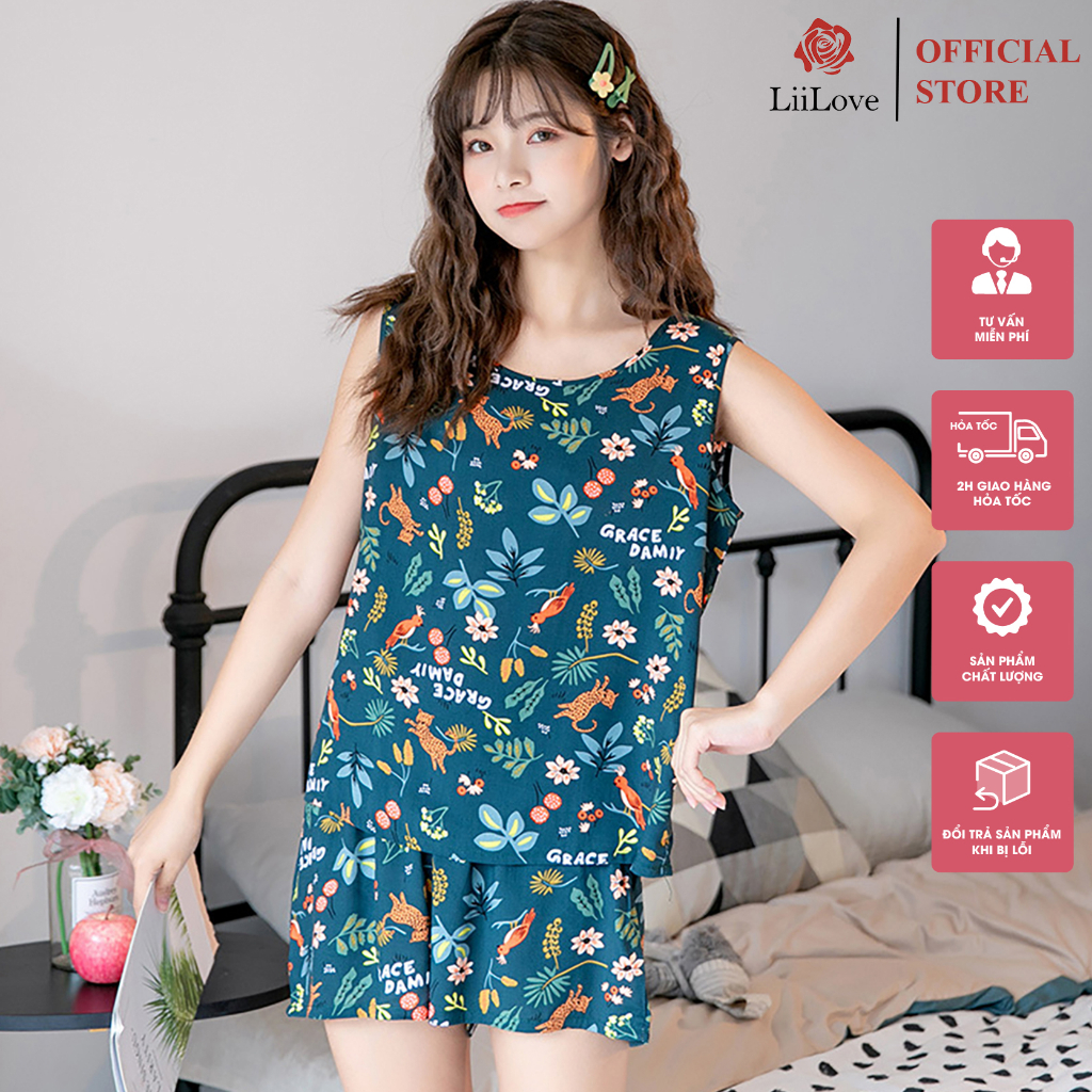 Bộ Đồ Ngủ Mặc Nhà Bộ Sát Nách - Đồ Ngủ Nữ Vải Lanh Cao Cấp - Phong Cách ...