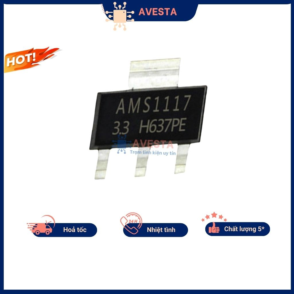 Ams1117-3.3V Ic ổn áp 3.3V 1A Sot-223 chính hãng avesta | Shopee Việt Nam