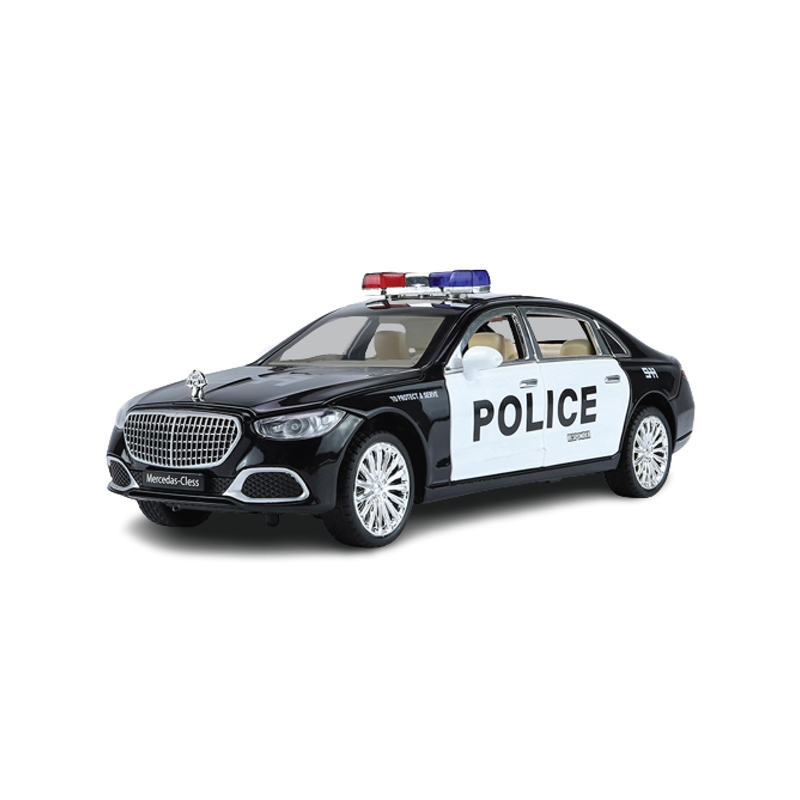 Mô hình xe ô tô Mercedes Benz Maybach S680 police full open tỉ lệ 1:24 ...