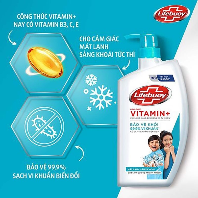 [ Chính Hãng] Sữa tắm Lifeboy Vitamin+ 800ml_Giúp dưỡng ẩm, bảo vệ 99 ...