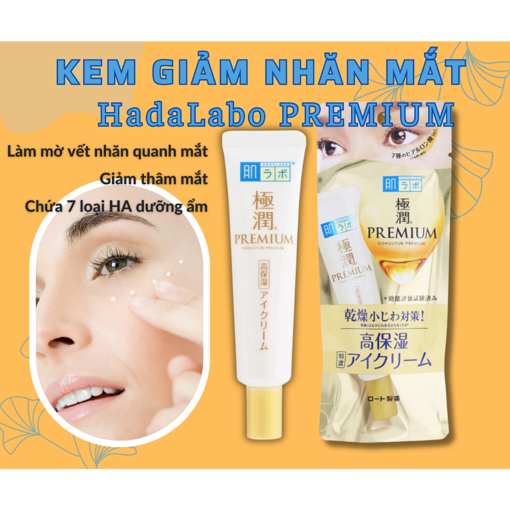 Kem giảm nhăn mắt Hadalabo Premium Eye Cream (20g) | Shopee Việt Nam