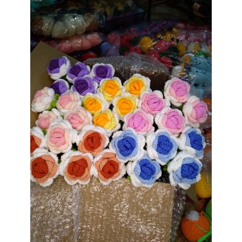 Hoa hồng len (Sp handmade) | Shopee Việt Nam