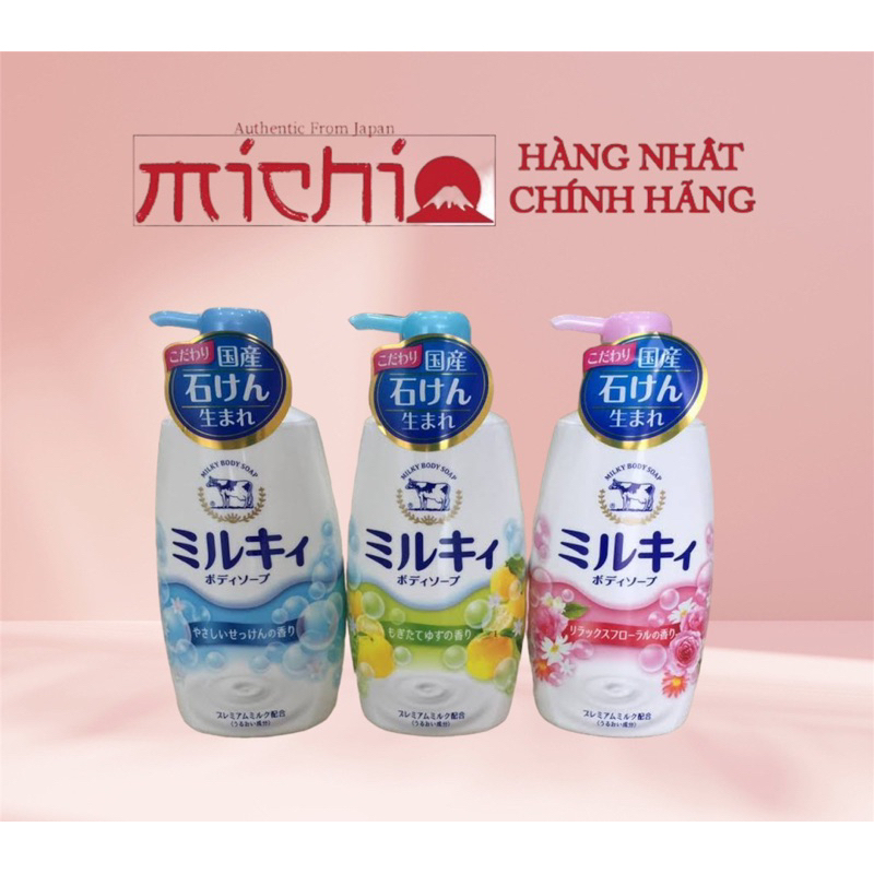 Sữa tắm bò Gyunyu Milky Body Soap Nhật Bản 550ml | Shopee Việt Nam