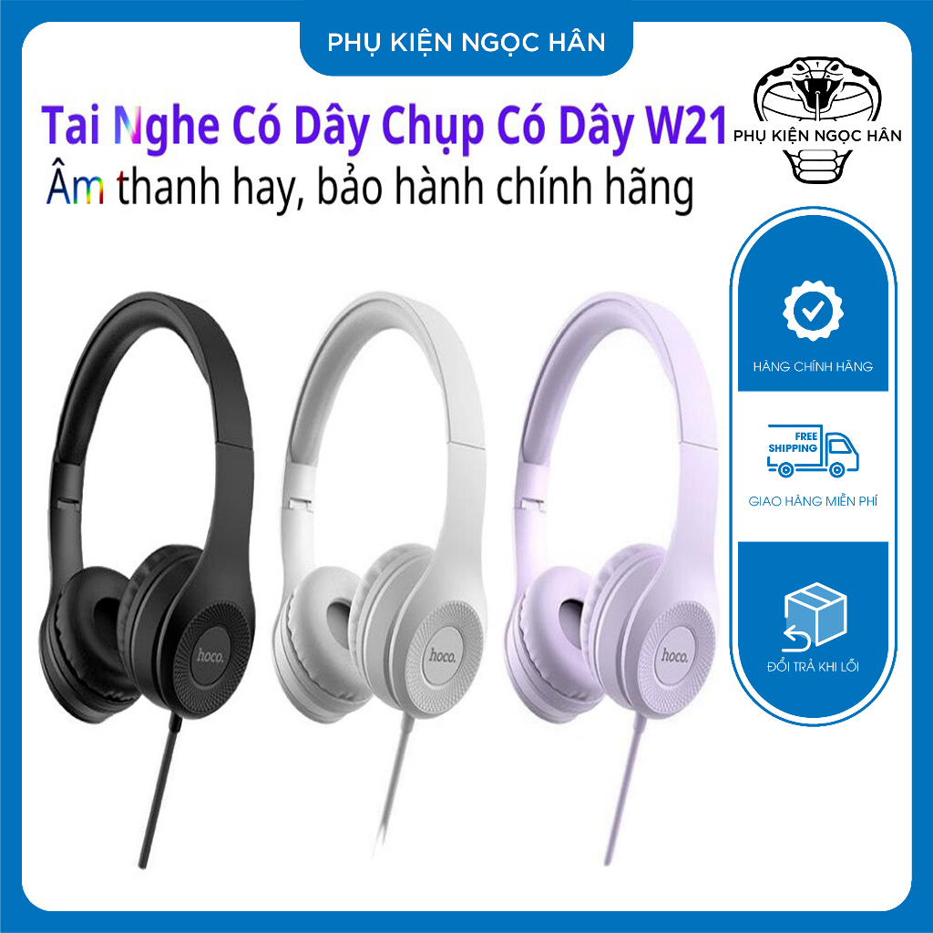 Tai nghe chụp tai Hoco W21 chính hãng có mic, tai nghe headphone dành ...