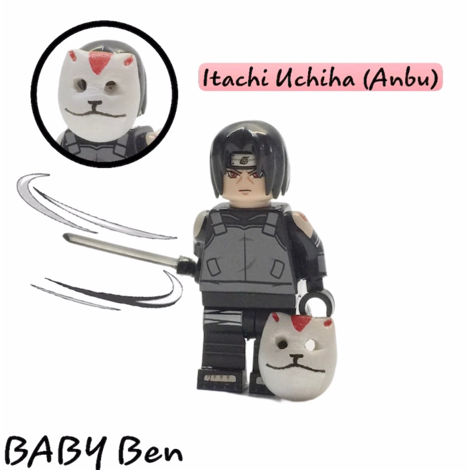 Lego Minifigure ITACHI UCHIHA (Anbu) kèm phụ kiện mặt nạ và kiếm, vỏ ...