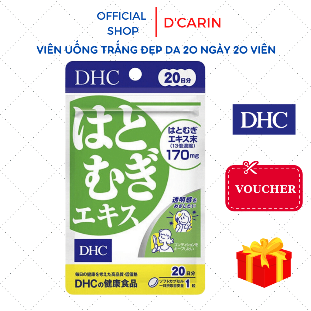 Viên uống sáng da DHC Nhật Bản Adlay Extract gói 20 viên (20 ngày ...