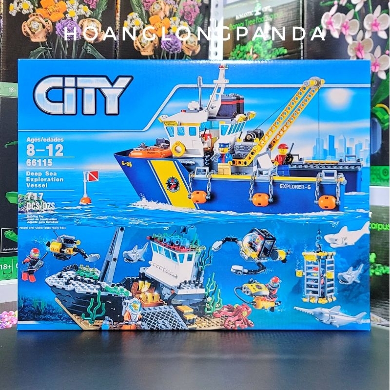[City] Lắp ráp Sluban 66115 Tàu thám hiểm biển sâu | 60095 Deep Sea ...