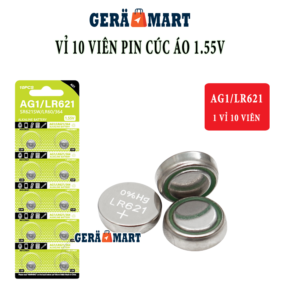 Pin cúc áo AG1/LR621 AG3/LR41 AG4/LR626 AG5/LR754 AG6/LR920 AG10/LR1130 ...