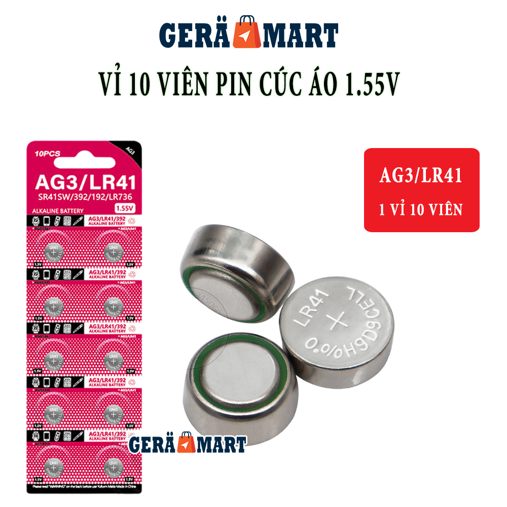 Pin cúc áo AG1/LR621 AG3/LR41 AG4/LR626 AG5/LR754 AG6/LR920 AG10/LR1130 ...