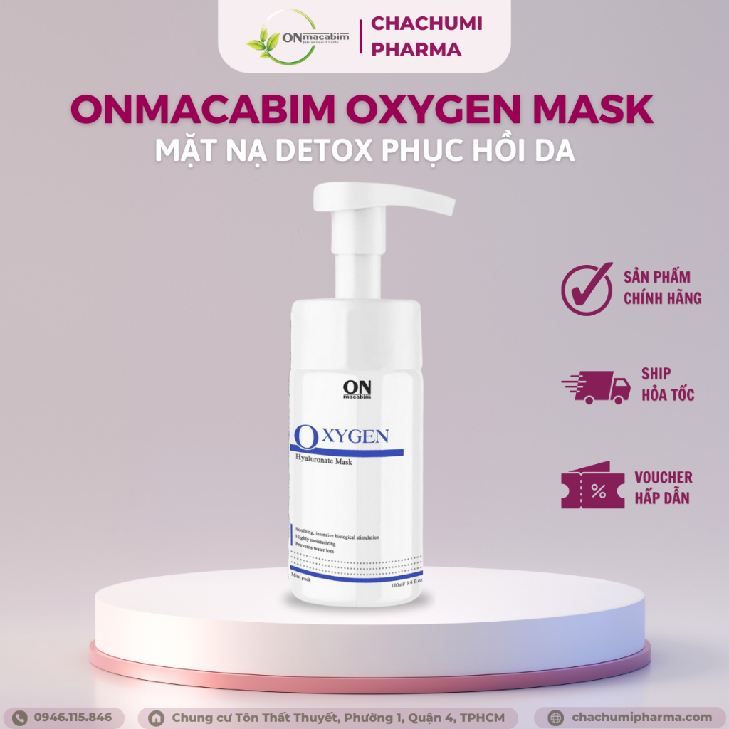 Mặt Nạ Onmacabim Oxygen Hyaluronic Mask Cấp Ẩm, Làm Sáng, Phục Hồi Da - 100ml | Shopee Việt Nam