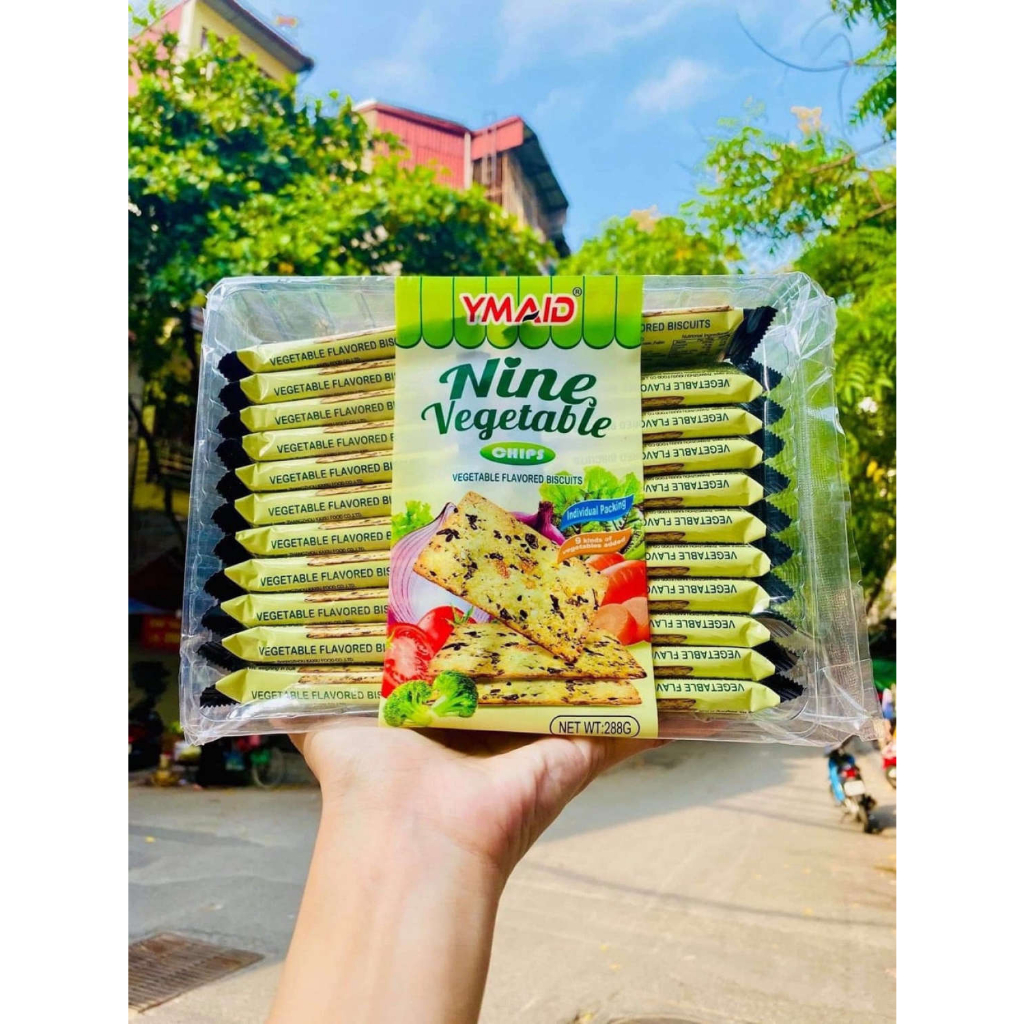 Bánh Quy Hong Kong Ymaid Vị Rau Củ Nine Vegetable Chips (Gói 288g) | Shopee Việt Nam