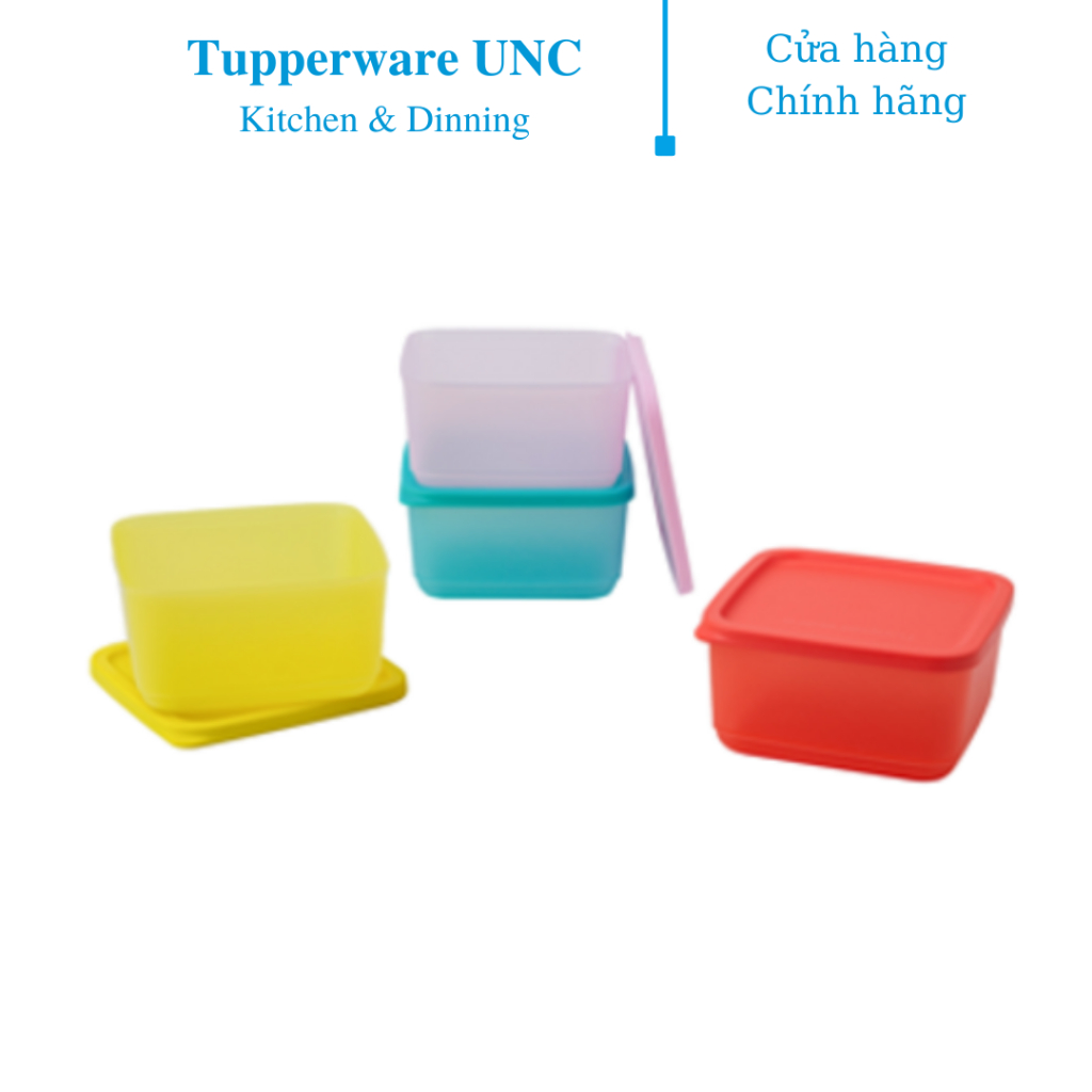 Bộ hộp Bảo quản thực phẩm Tupperware Small Square Round 4 hộp | Shopee ...