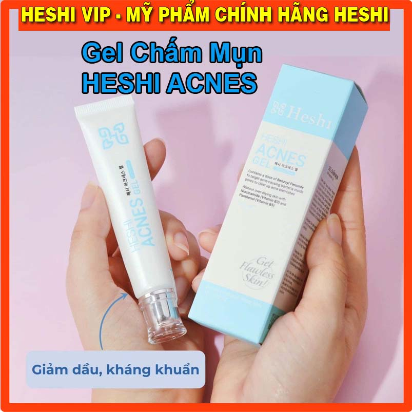 Gel chấm mụn Heshi Acnes chính hãng của Heshi làm se đầu mụn tức thì ...