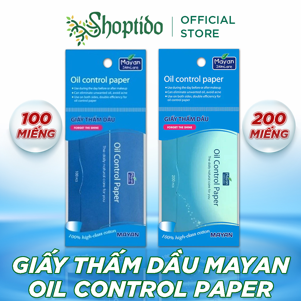 Giấy thấm dầu Mayan loại bỏ dầu thừa trên da Oil Control Paper NPP ...