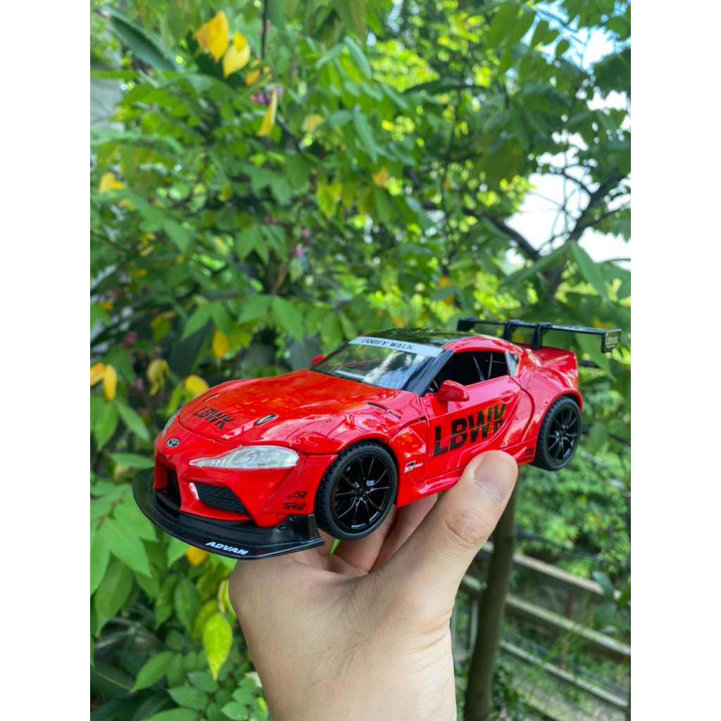 Mô hình xe ô tô Toyota Supra tỉ lệ 1:24 hãng Jiaye Model vỏ kim loại có ...