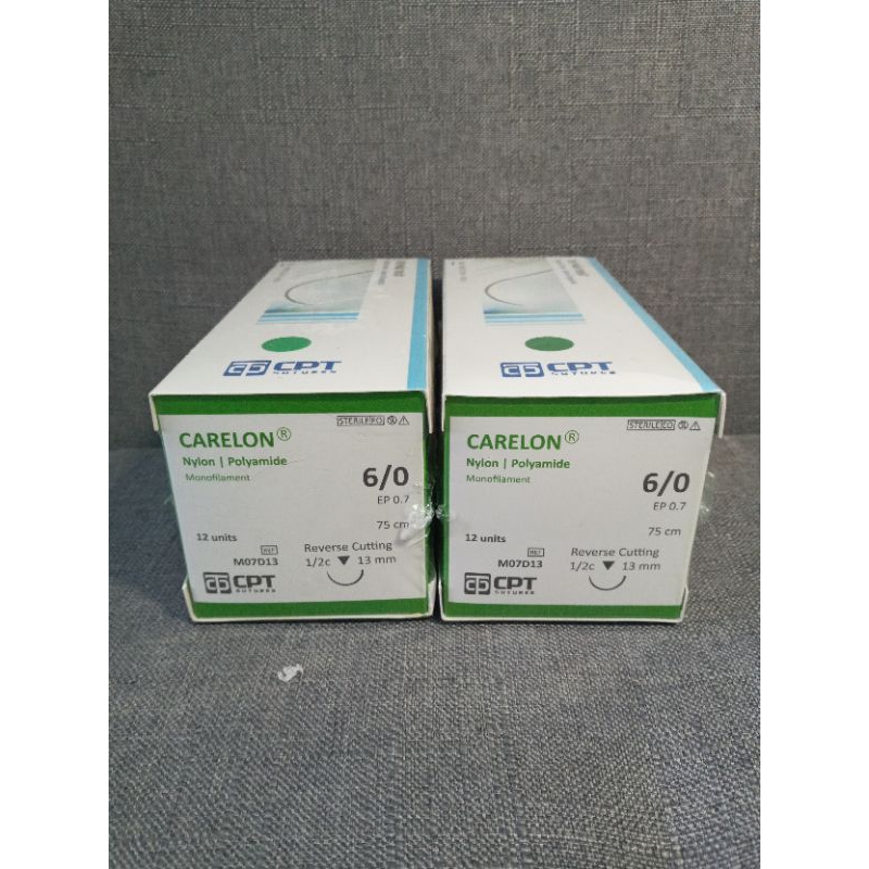 1 hộp chỉ Nylon 6/0 CARELON, hộp 12 tép như hình, hàng công ty CPT ...