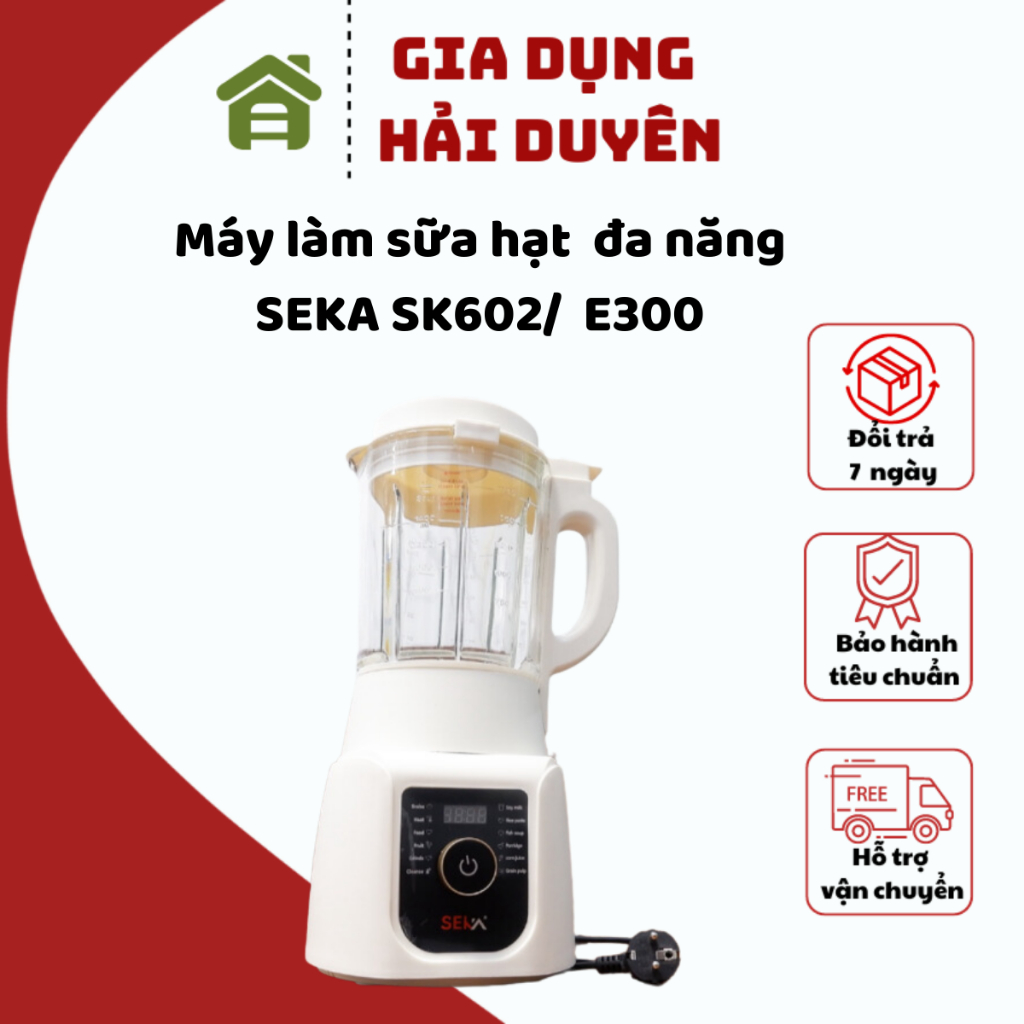 Máy Làm Sữa Hạt SEKA E500 có lồng Chống Ồn, Dung Tích 1.5L đa chức năng nấu tự động bảo hành 24 ...