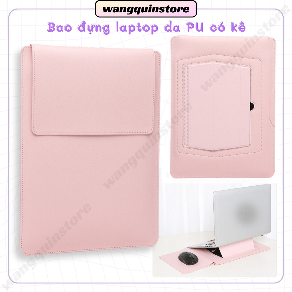 Bao da laptop Macbook Laptop Surface đa năng giá đỡ, lót chuột da PU ...