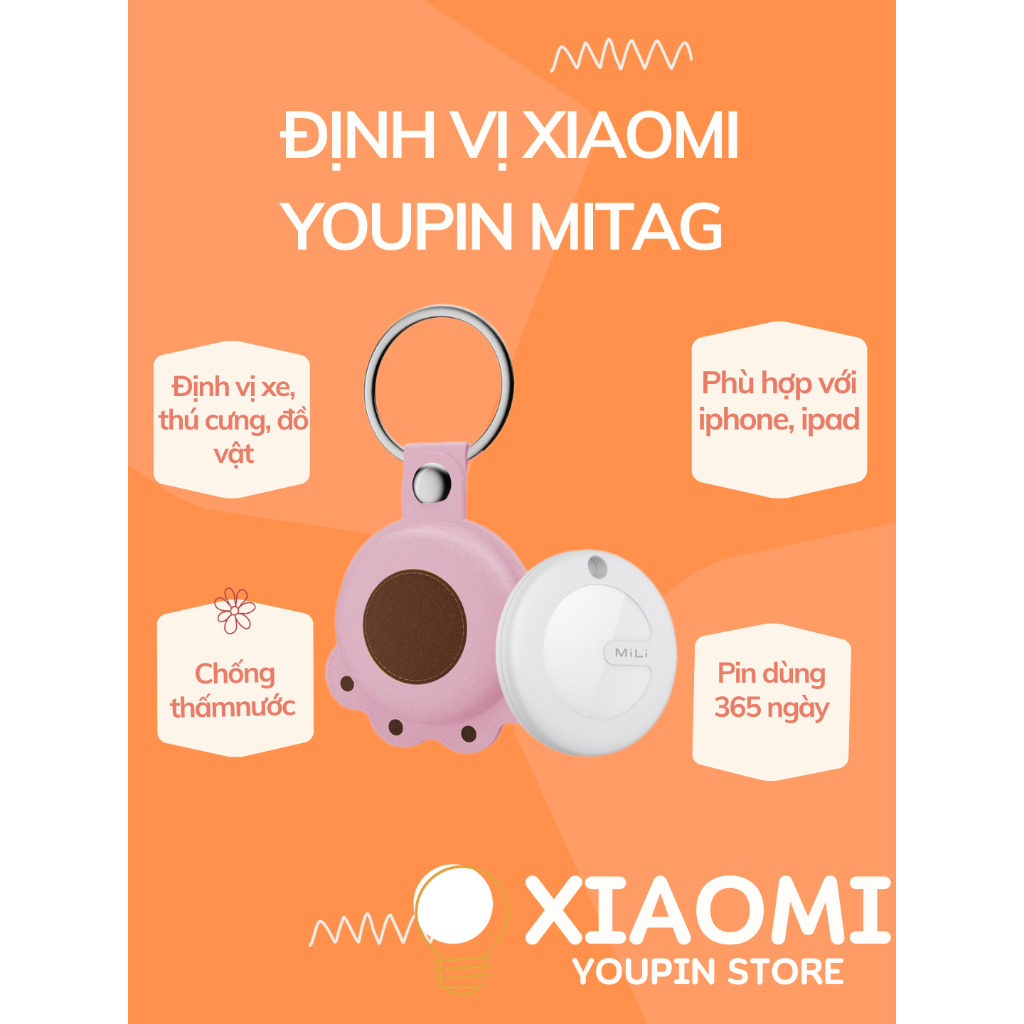 Thiết Bị Theo Dõi mi tag xiaomi youpin mitag bluetooth Không Dây Cho ...
