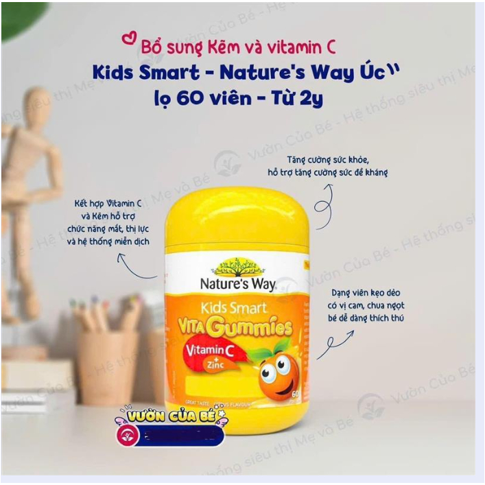 (HCM)Kẹo Gum vitamin C và Kẽm của Úc - Vita Gummies Vitamin C + Zinc ...