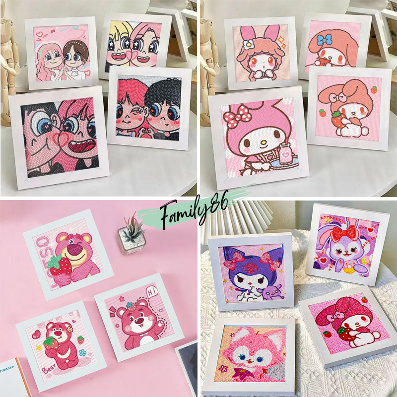 Tranh Đính Đá Mini Nhiều Hình Thủ Công Tự Làm Có Khung Trang Trí Cho Bé ...