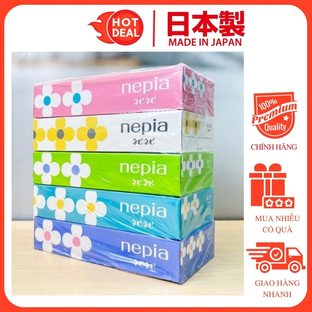 Set Giấy khô Nepia Nội Địa Nhật 5 Hộp Hình Hoa (Set 5 hộp x 300 tờ) | Shopee Việt Nam