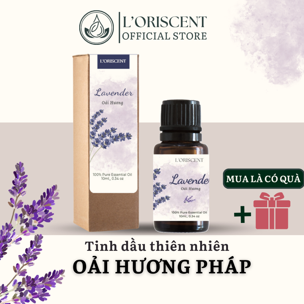 Tinh dầu Oải Hương Pháp L’ORISCENT thiên nhiên nguyên chất 100% thảo mộc giúp thư giãn, ngủ ngon ...