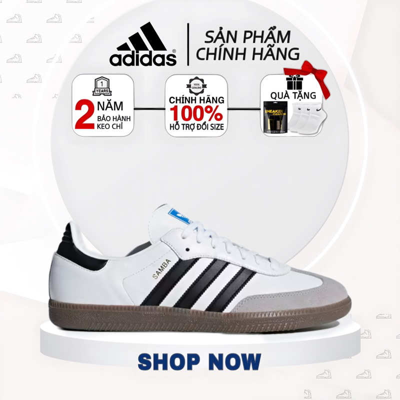 [ CHÍNH HÃNG ] Giày sneaker adidas samba vegan thấp cổ đế gum | Shopee ...