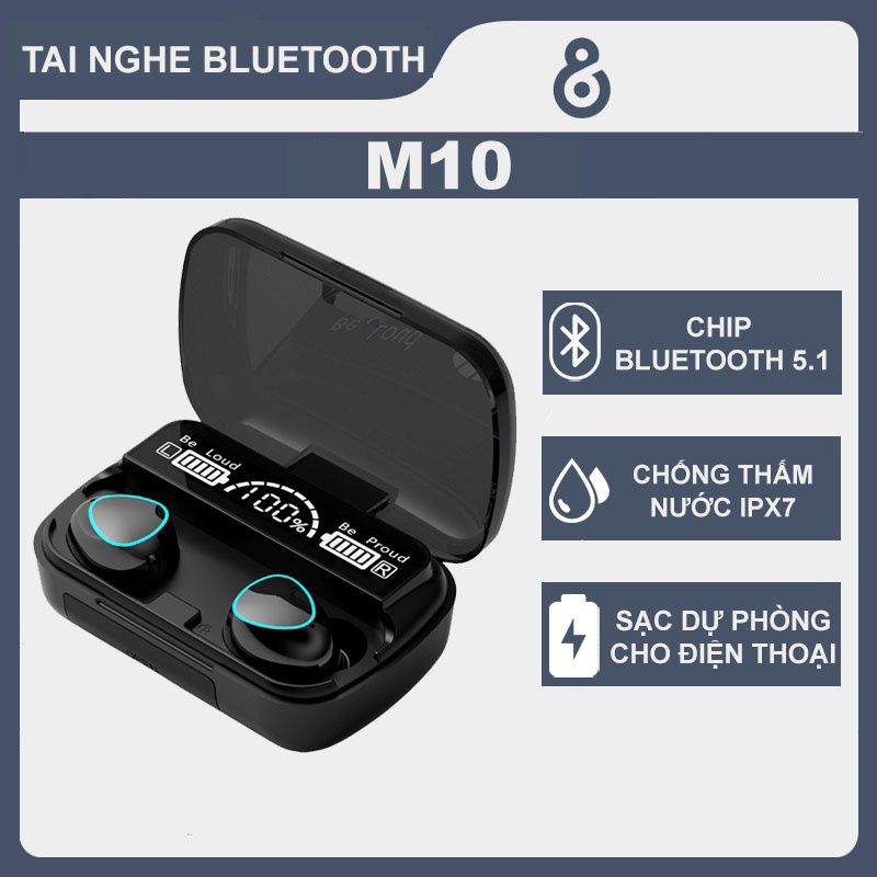 Tai nghe bluetooth M10 | Shopee Việt Nam