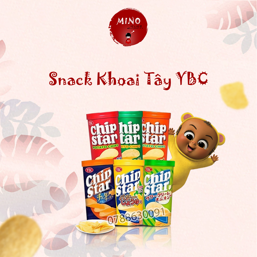 Bánh Snack Khoai tây YBC Chip Star Nhật 6 vị hộp 50g | Shopee Việt Nam