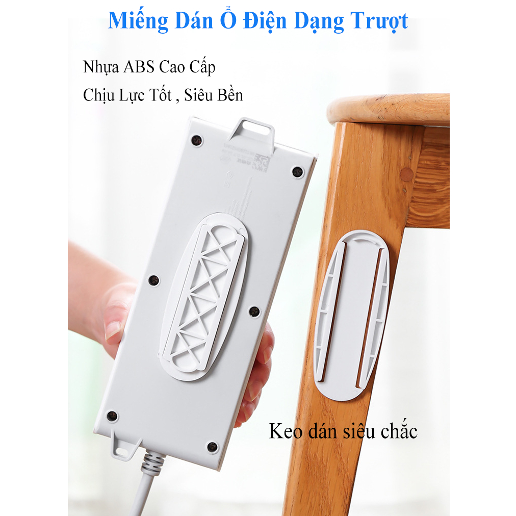 Combo 2 Miếng dán tường treo ổ cắm điện treo Modem Wifi giá đỡ treo ...
