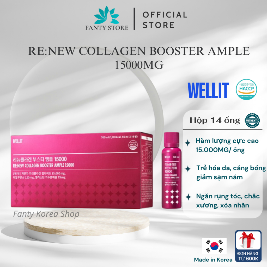 [Chuẩn Hàn] Wellit Re:new Collagen Booster Ample Hàm lượng cao 15000MG ...