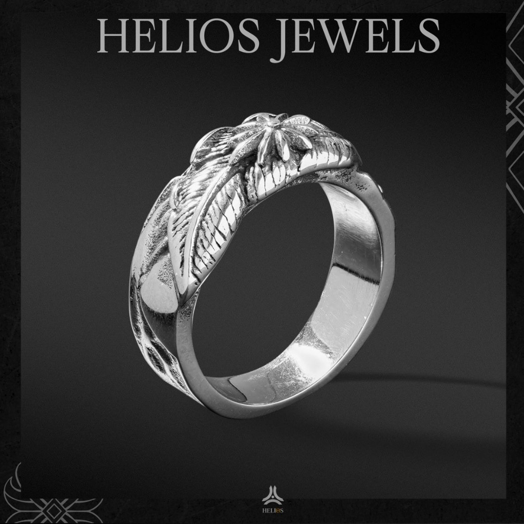 Nhẫn thời trang nam Helios Jewels Leaf Gothic - Thép không gỉ cao cấp ...