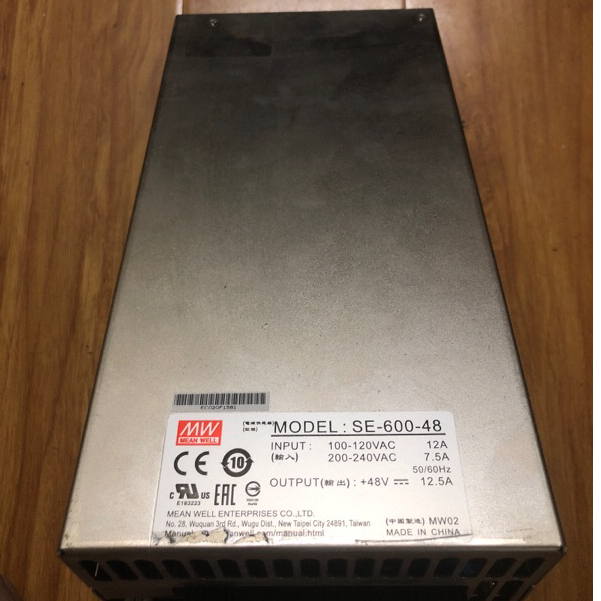 Nguồn Meanwell 48V SE-600-48 48V-12.5A 600W max. Hàng cũ tháo máy ...