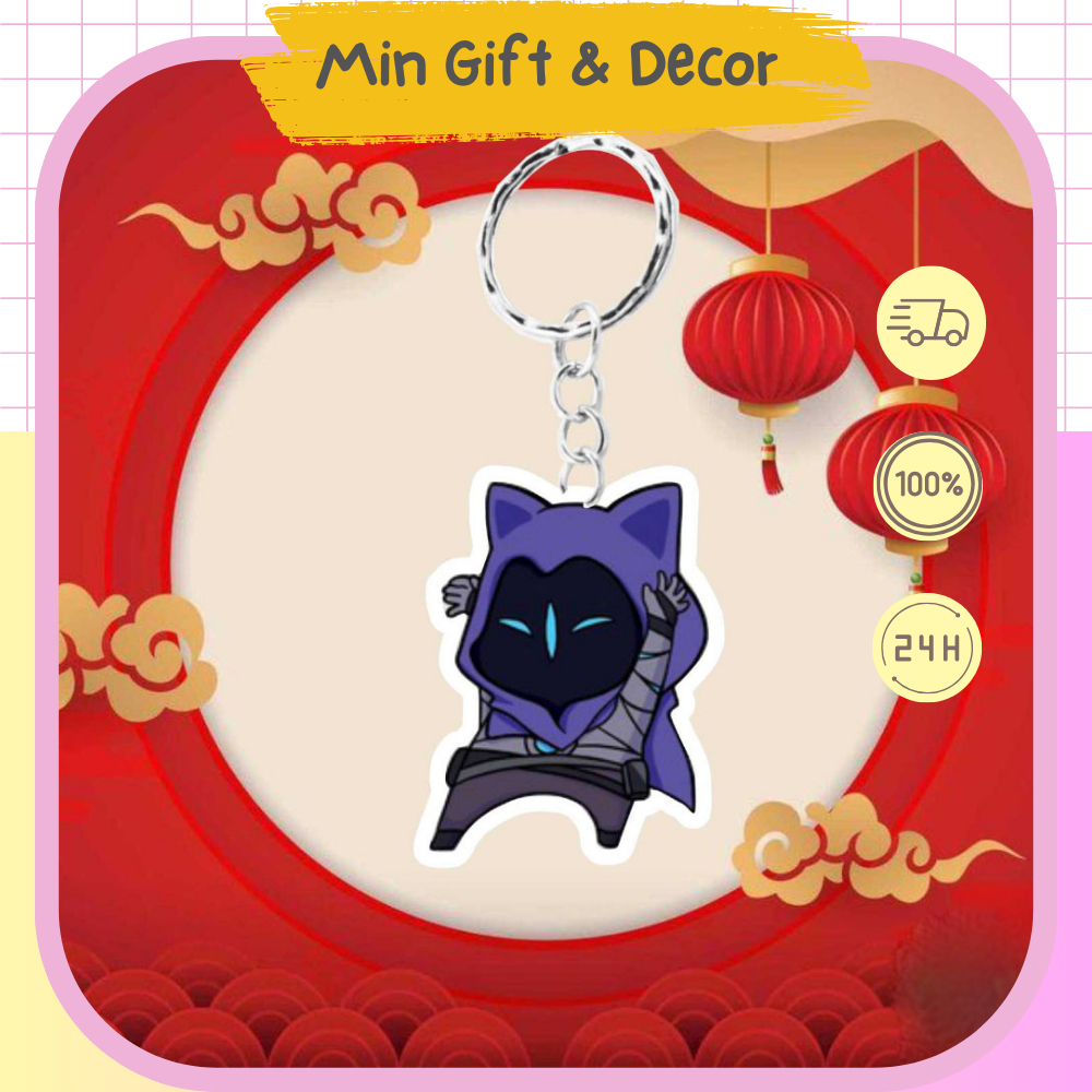 Móc khoá mini VALORANT - Móc khoá chibi omeow- Mèo omen nhảy - VALORANT ...