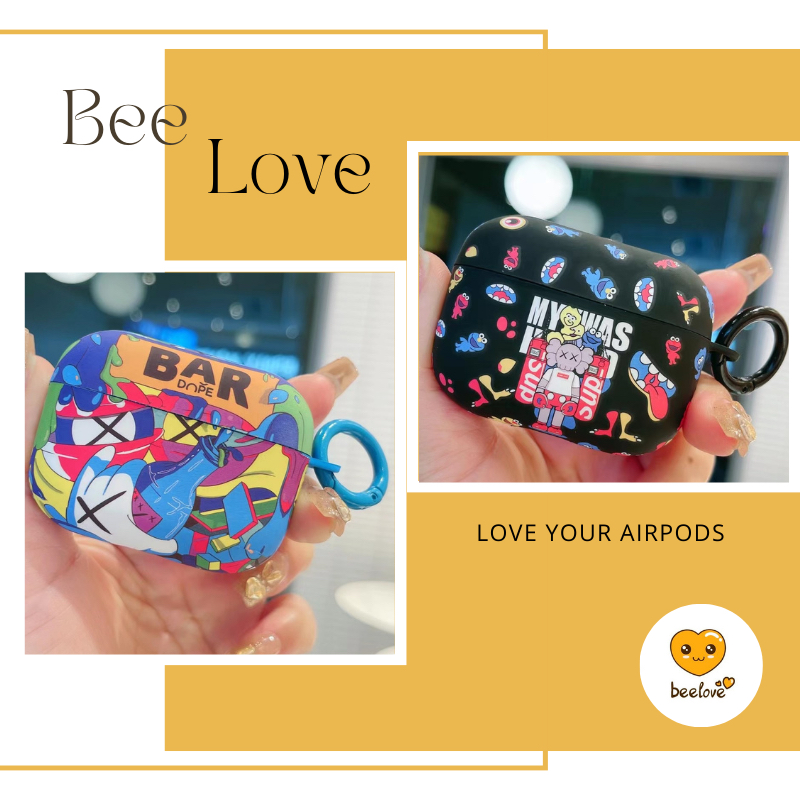 Case airpod vỏ ốp bảo vệ bao đựng tai nghe 1 2 3 pro vỏ hộp sạc Kaws cá ...