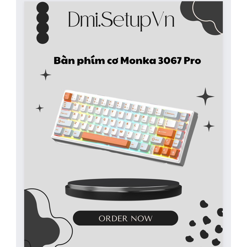 [GIAO NGAY] Bàn phím cơ MONKA 3067 / FULL PHÍM / 1MODE / LED RGB ...