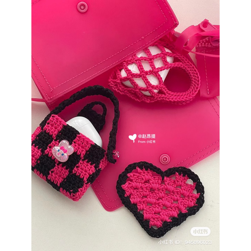 Túi mini đựng airpod 1/2/pro len handmade, túi xách len CHILLMEOW ...
